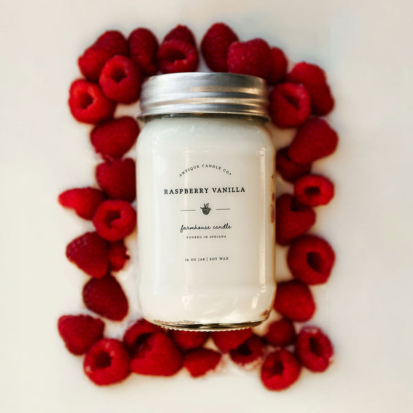 Raspberry Vanilla 16 oz candle - Antique Candle Co.®️
