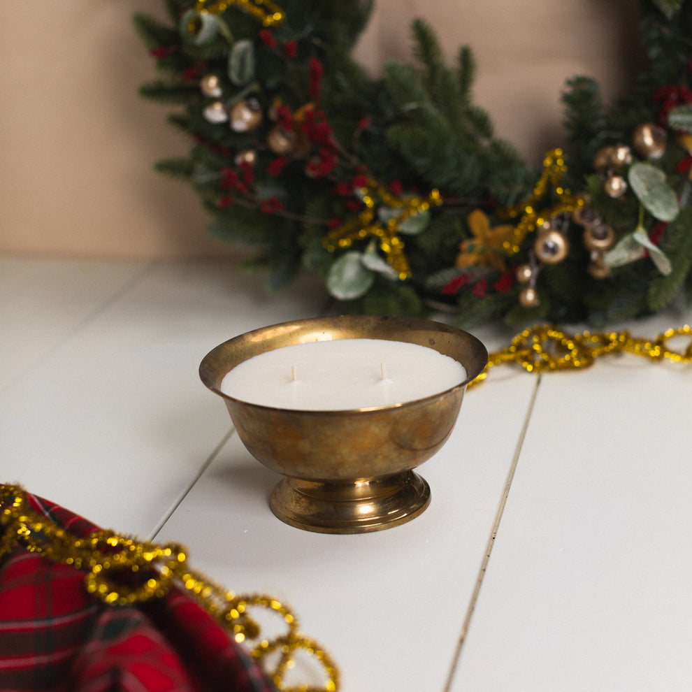 Tree Farm - Brass Dish – Antique Candle Co.