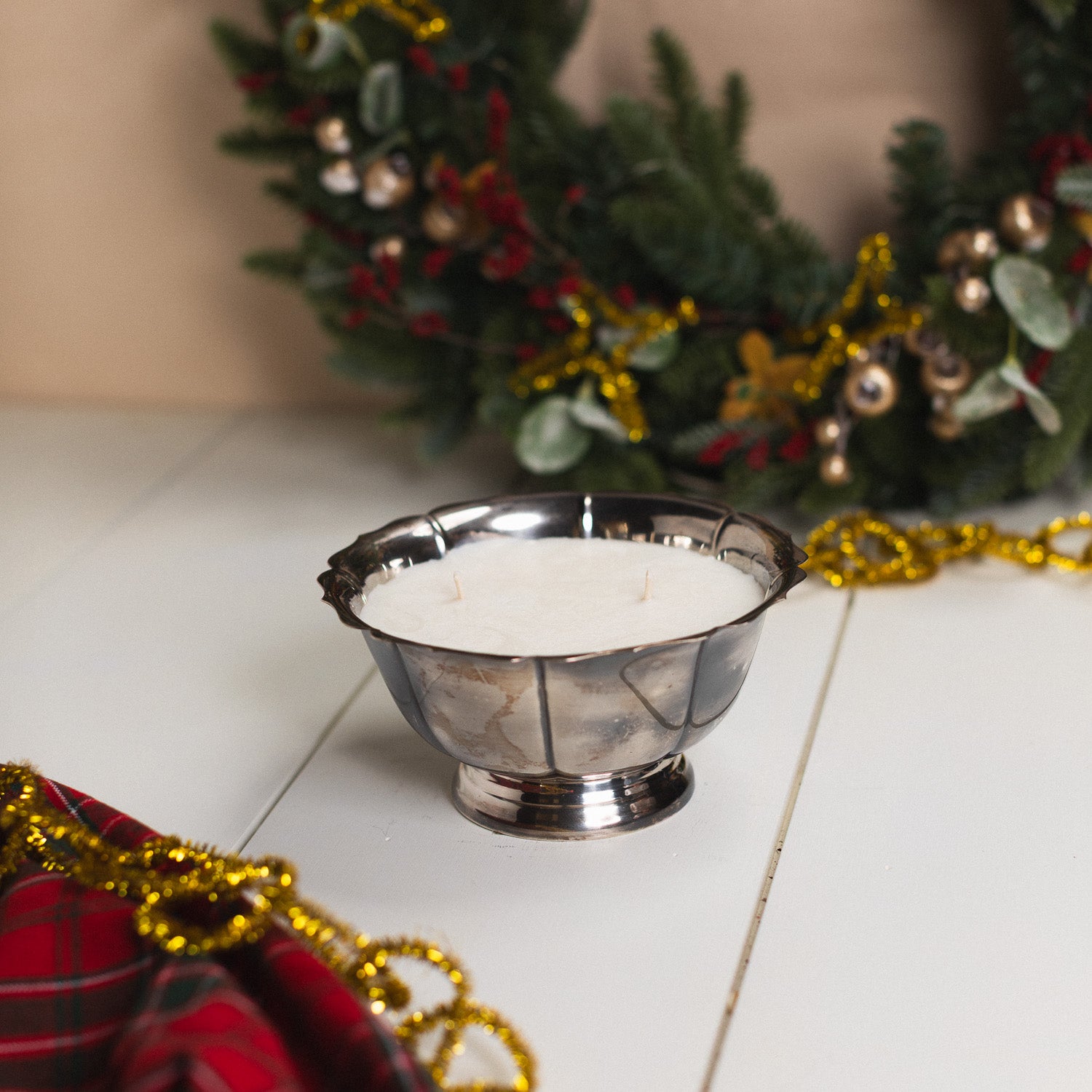 Tree Farm - Silver Dish – Antique Candle Co.