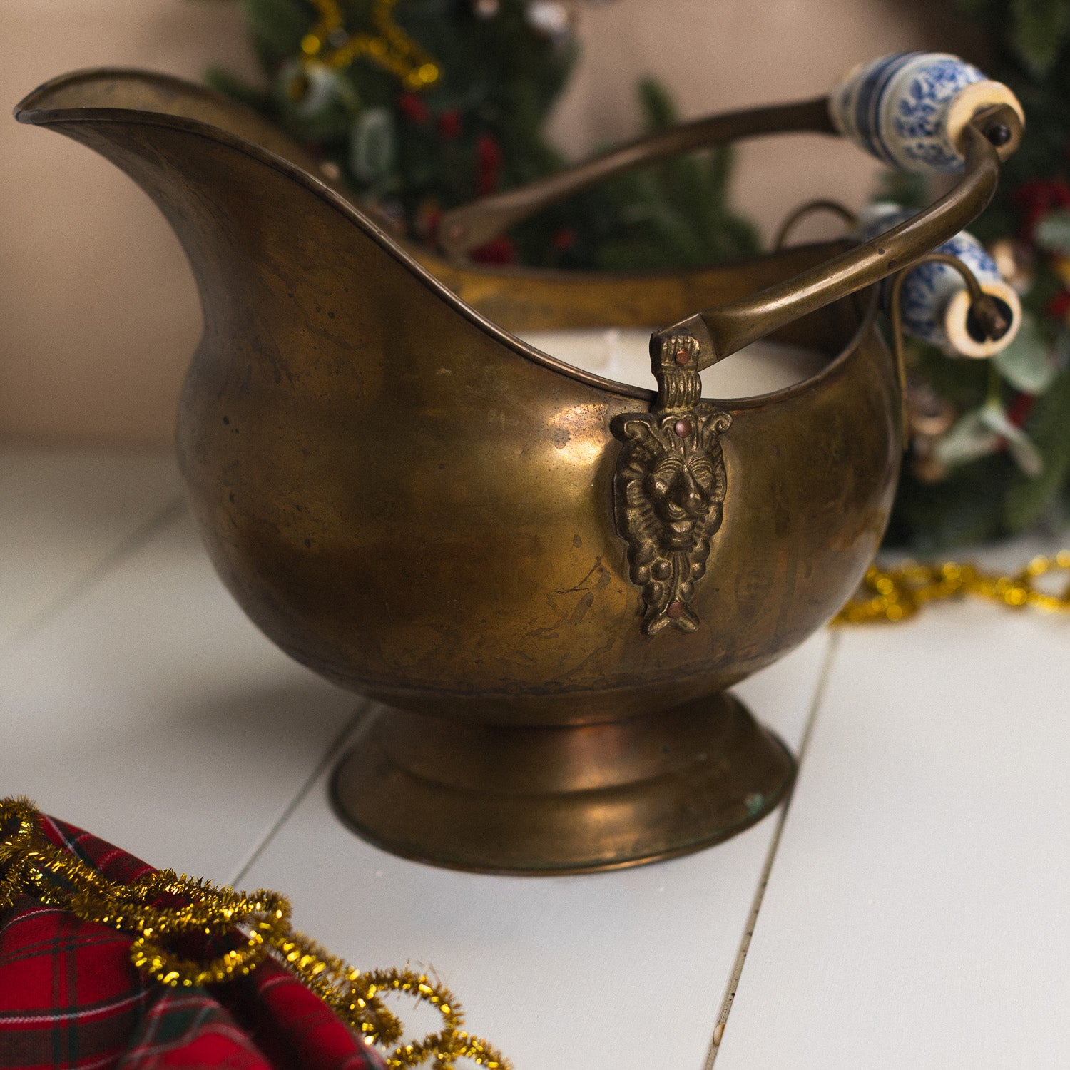 Tree Farm - Brass Coal Bucket – Antique Candle Co.