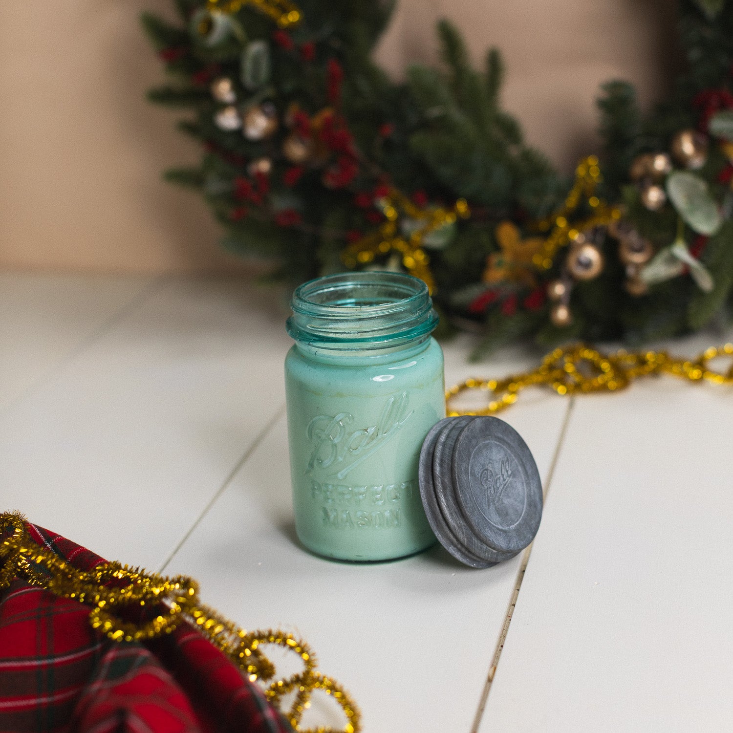 Tree Farm - Ball Blue Mason Jar – Antique Candle Co.