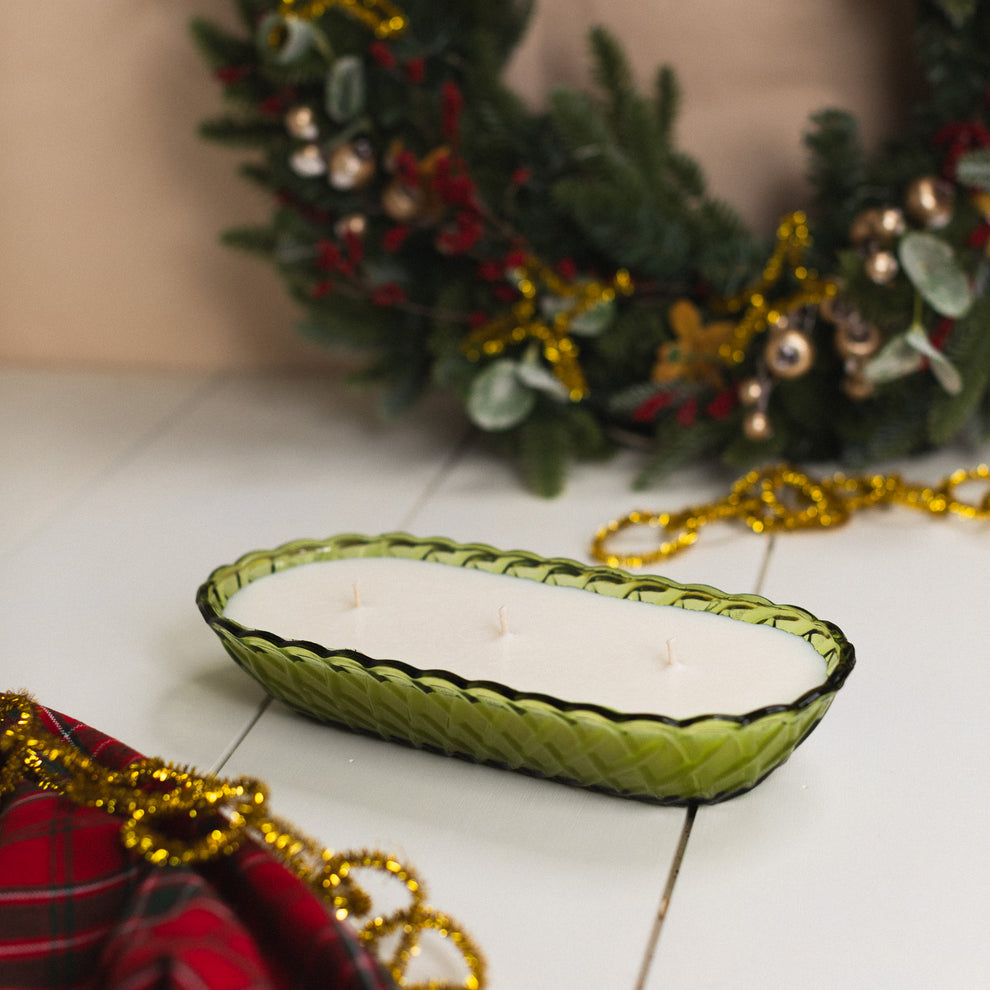 Tree Farm - Green Glass Candy Dish – Antique Candle Co.