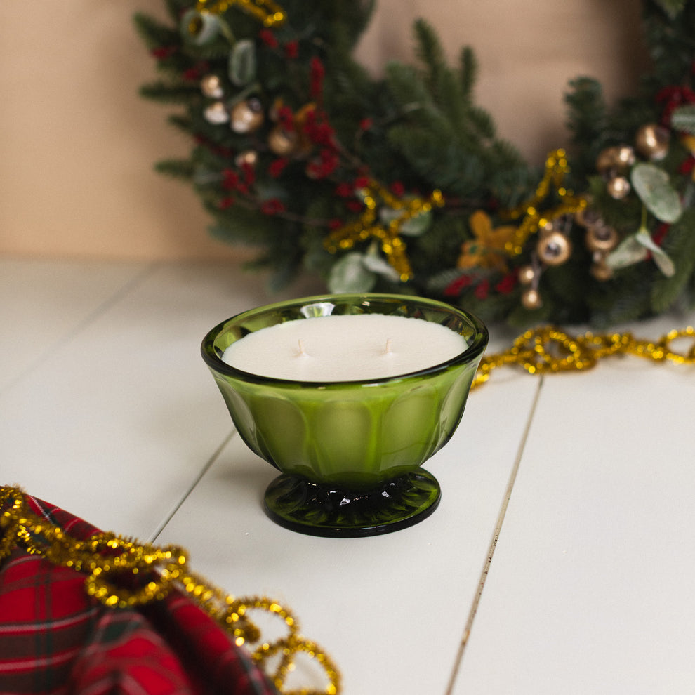 Tree Farm - Green Glass Candy Dish – Antique Candle Co.